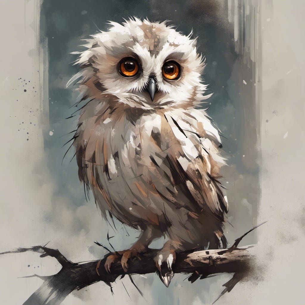 Soft Owl Portrait - AI Generated Artwork - NightCafe Creator