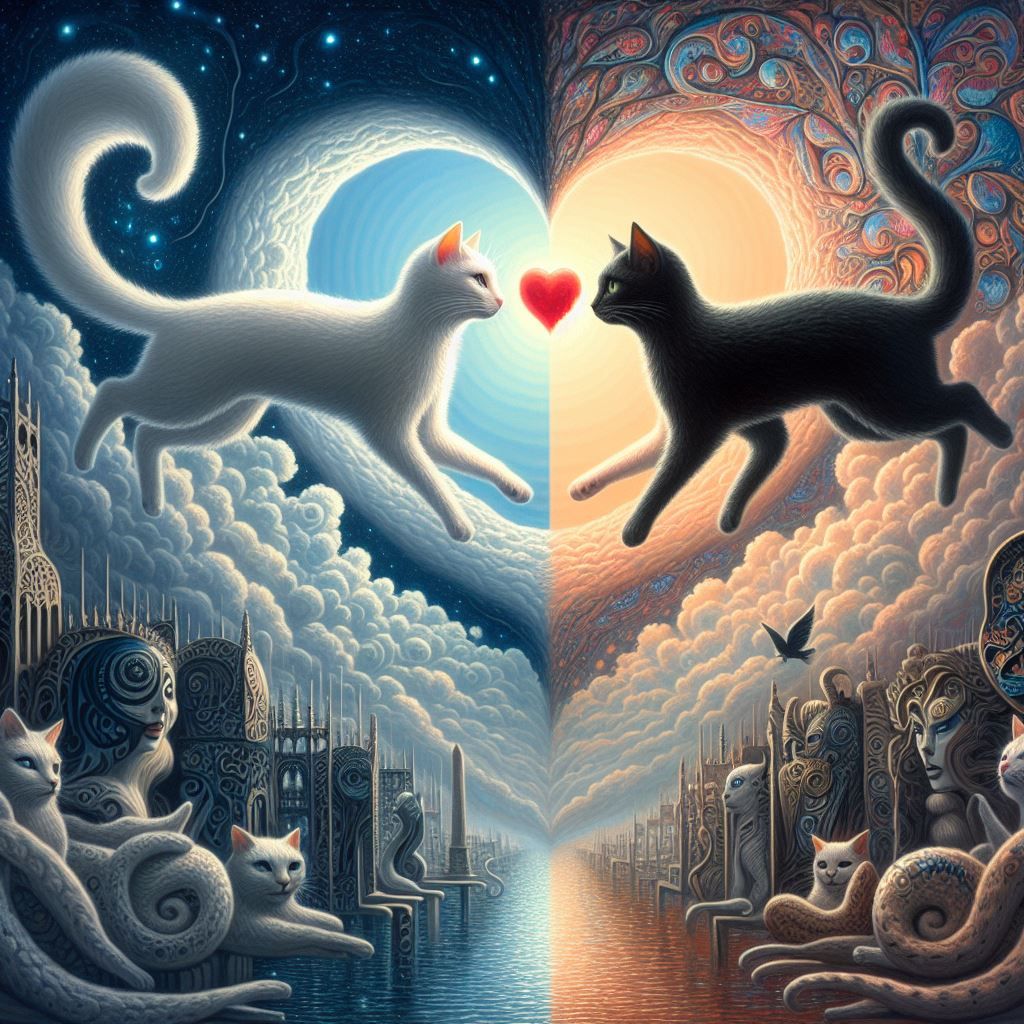 Cat love - AI Generated Artwork - NightCafe Creator