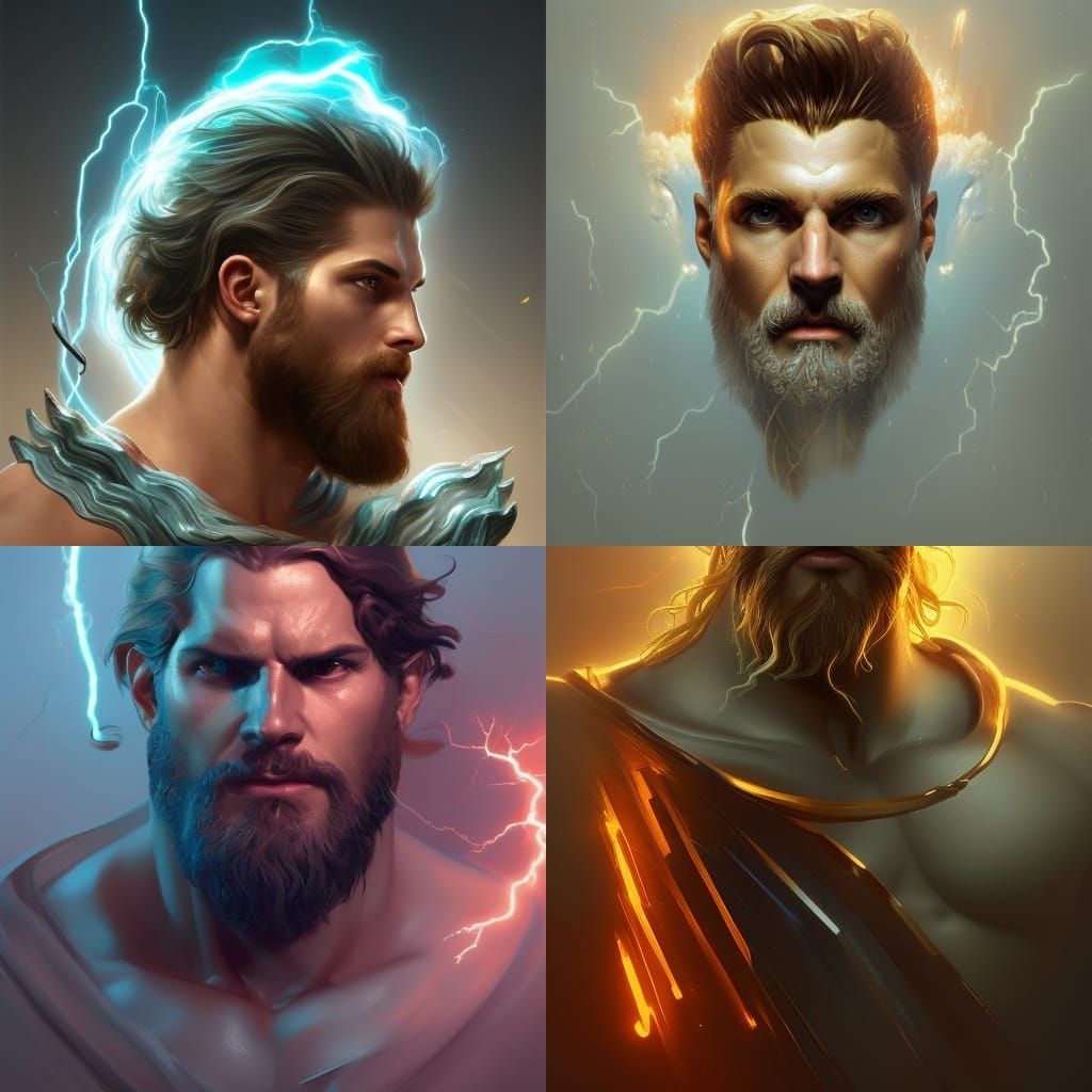 Zeus God of lightning - AI Generated Artwork - NightCafe Creator