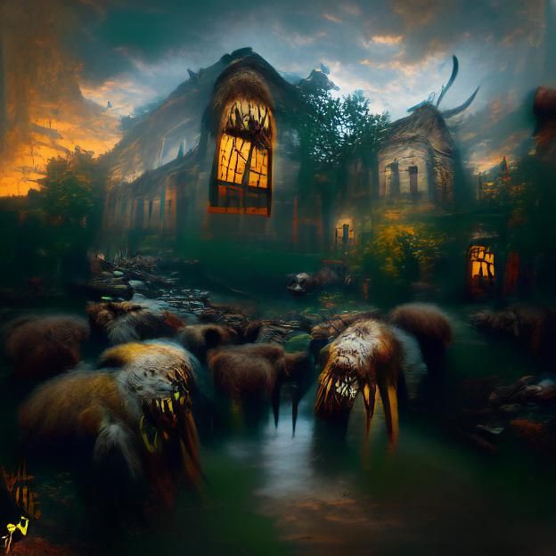 Horrifying terrifying dreadful nightmare beautifully lit Albert ...