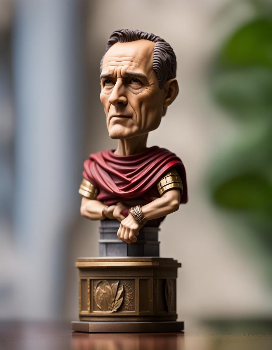 Julius Caesar bobblehead - AI Generated Artwork - NightCafe Creator