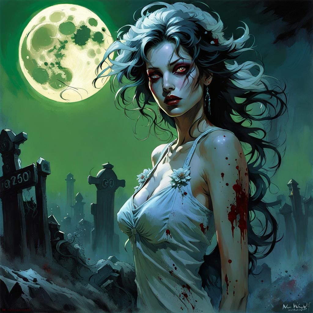 Zombie girl 2 - AI Generated Artwork - NightCafe Creator