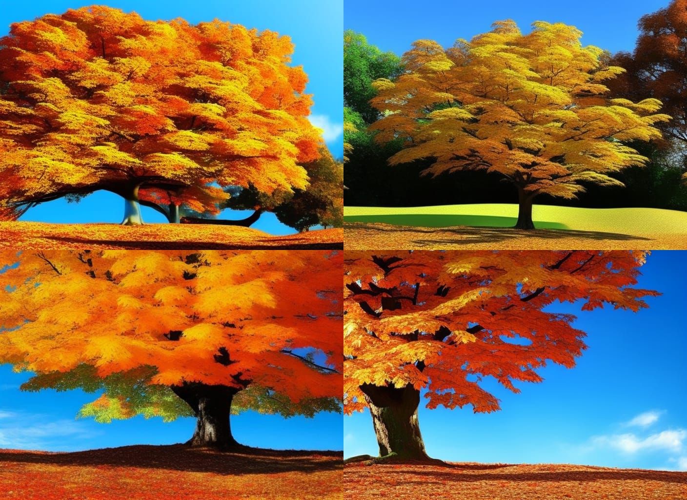 grand autumn tree - AI Generated Artwork - NightCafe Creator