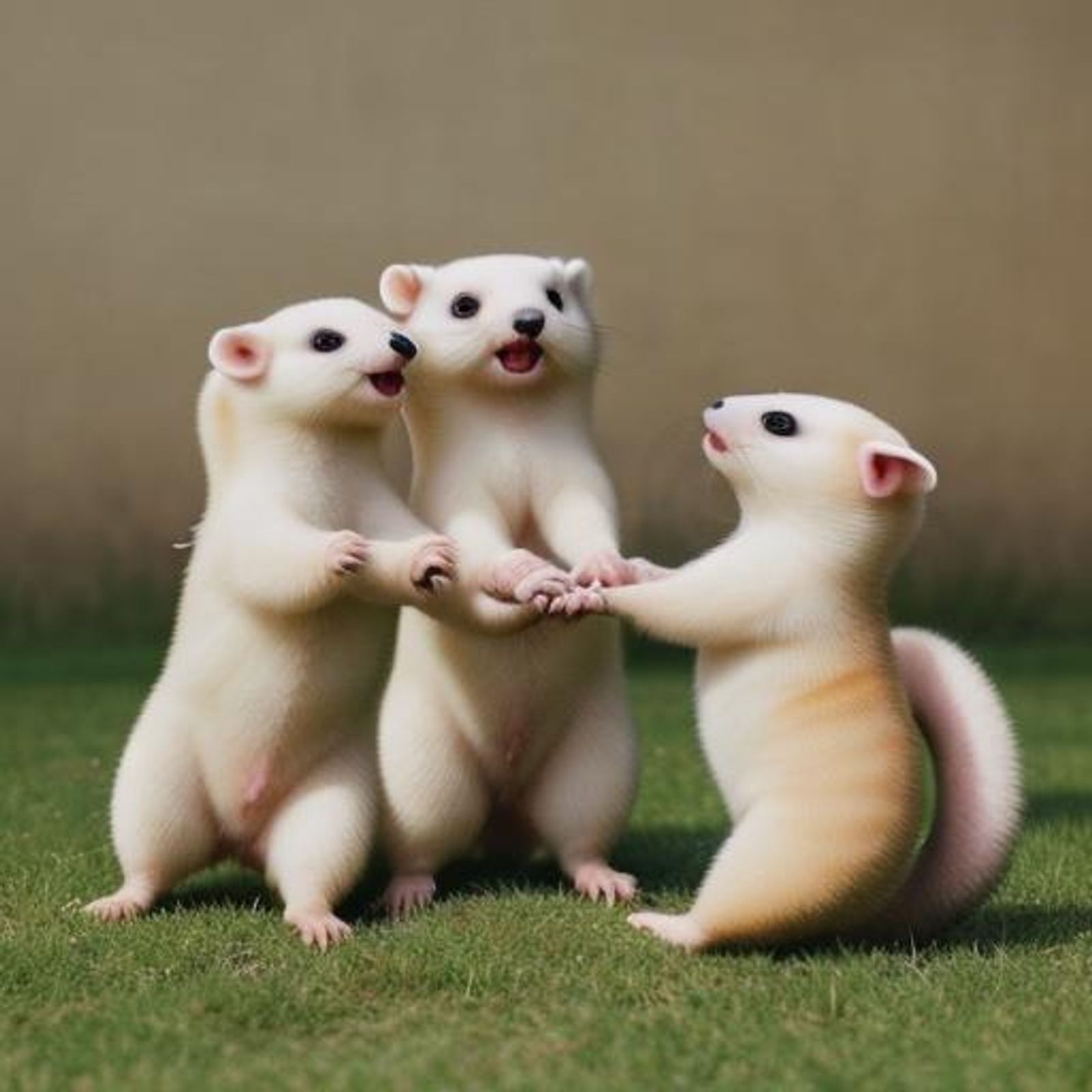 Absolutely ADORABLE ferrets frolicking about! - AI Generated Artwork - NightCafe Creator