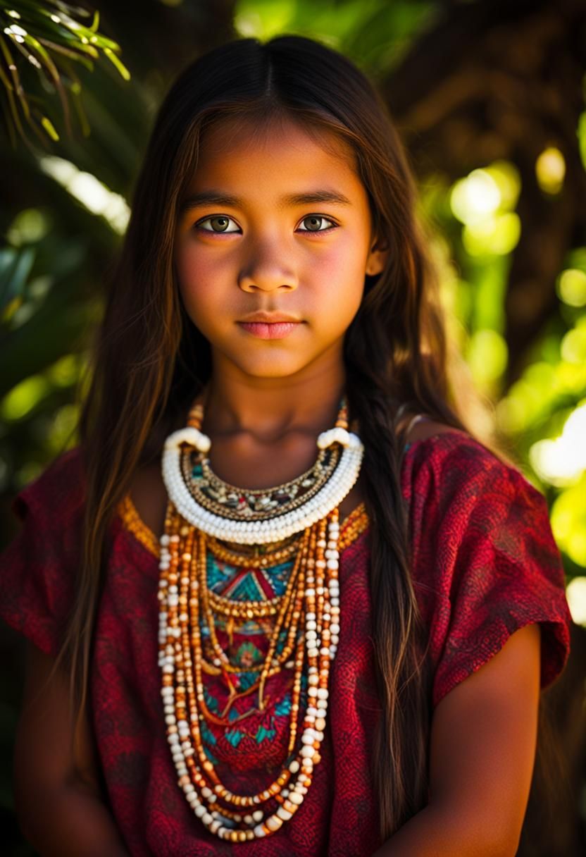 Polynesian girl - AI Generated Artwork - NightCafe Creator