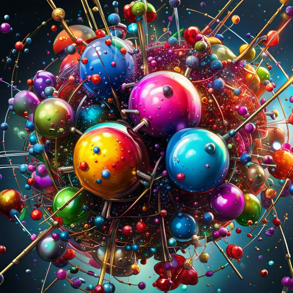 Molecular, colorful elegancy - AI Generated Artwork - NightCafe Creator