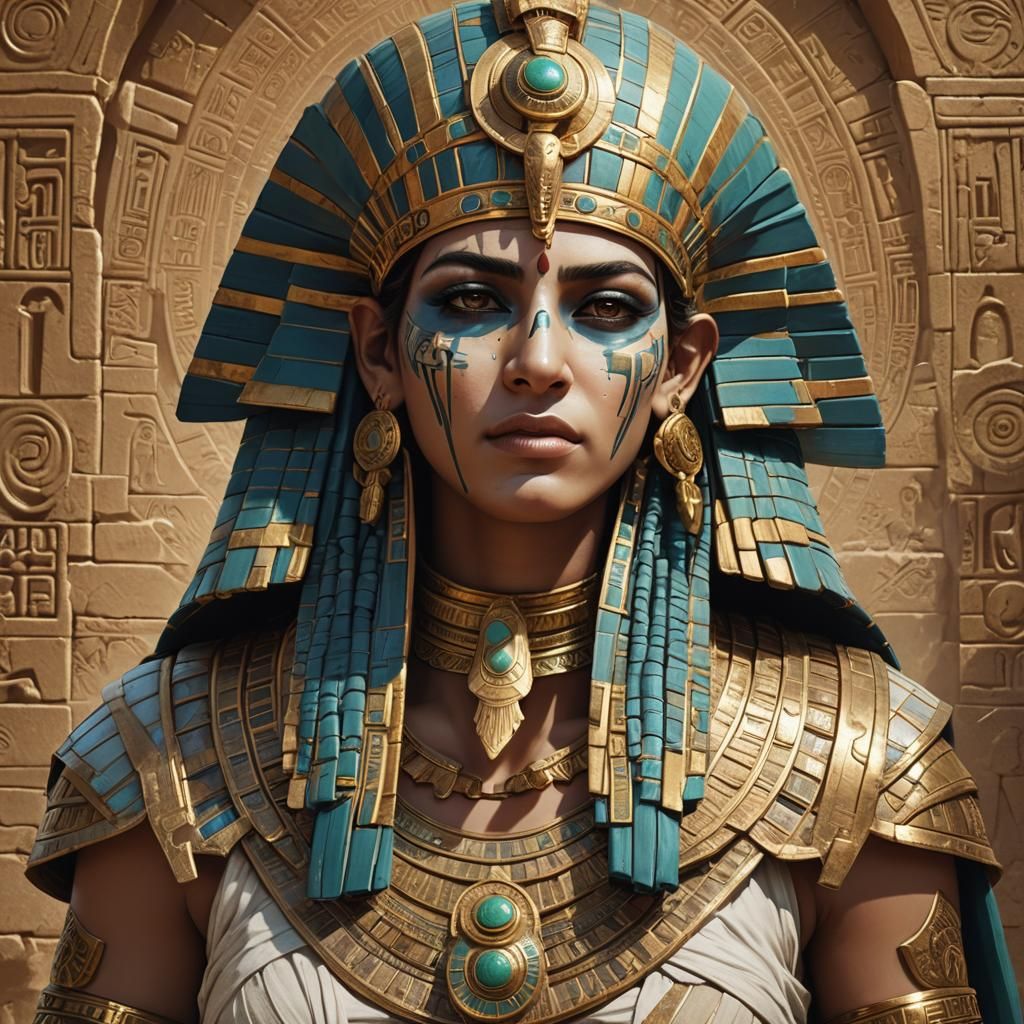 Sama al-Masry is dressed as Anck-su-namun is ancient Thebes. - AI ...