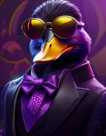 funky duck with glasses - AI Generated Artwork - NightCafe Creator