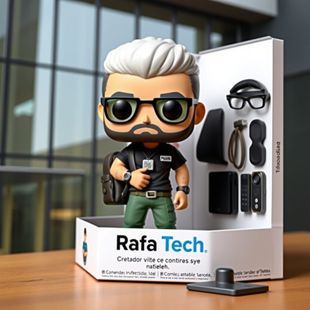 Techno Content Creator Funko Pop Action Figure - AI Art
