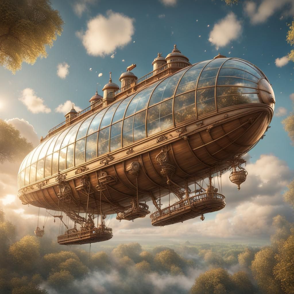 a 4k high resolution photograph of a rustic, vintage GLASS FLYING ...