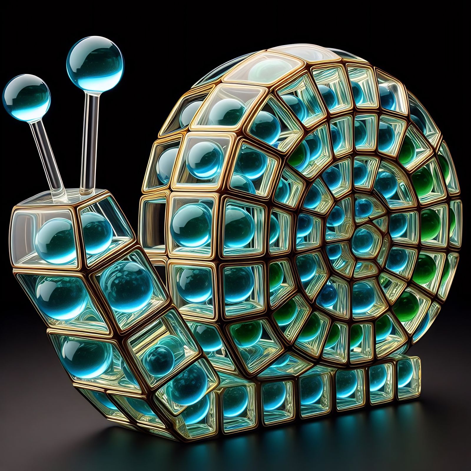 Round Square Snail - AI Generated Artwork - NightCafe Creator