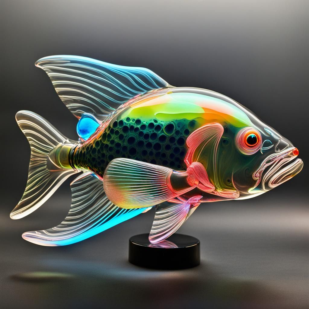 Translucent Crystal Electric Fish - AI Generated Artwork - NightCafe ...