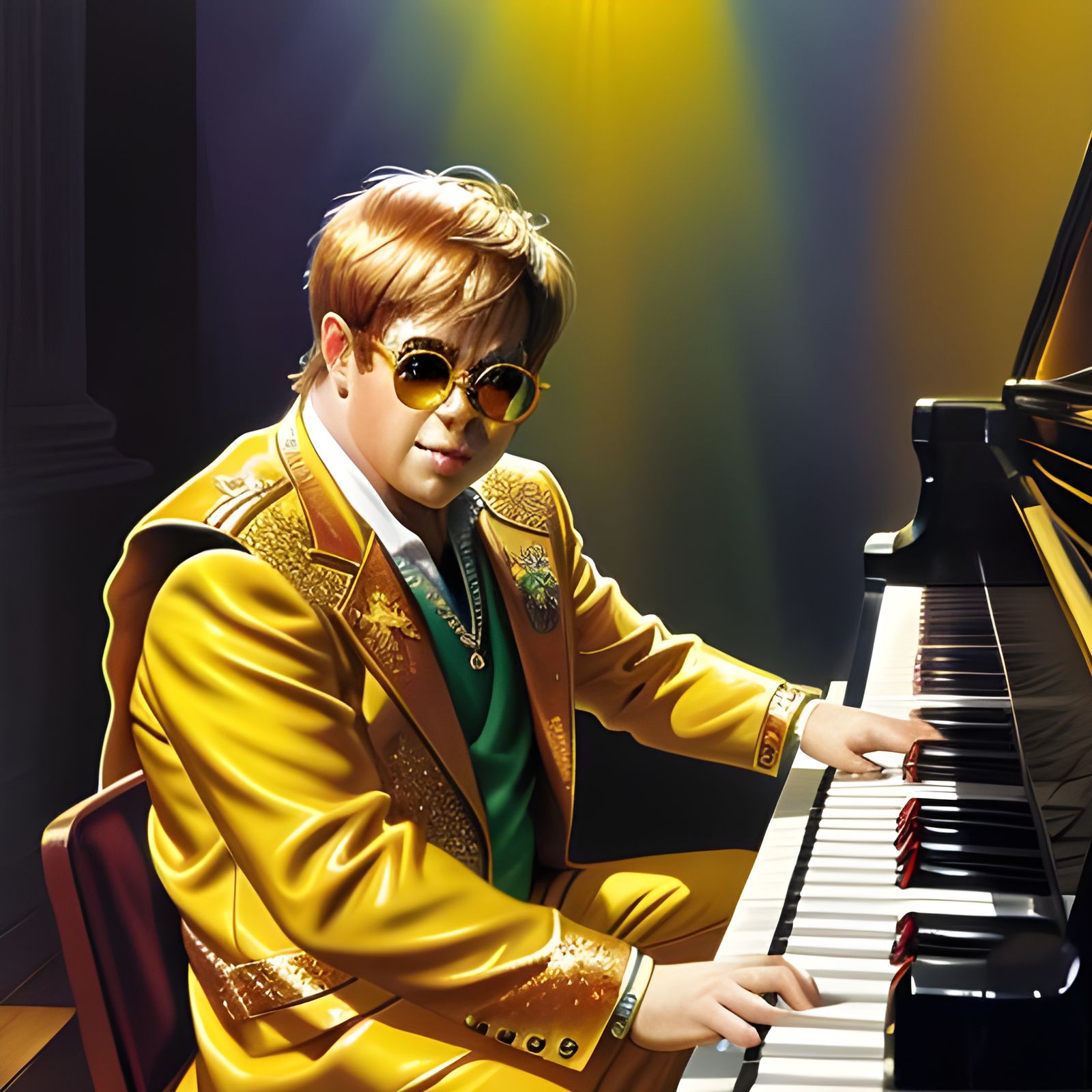 Elton John Ai Generated Artwork Nightcafe Creator