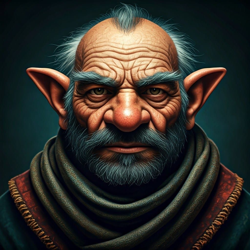 Gnome Merchant - Gnome Merchant Portrait in Earthy Tones