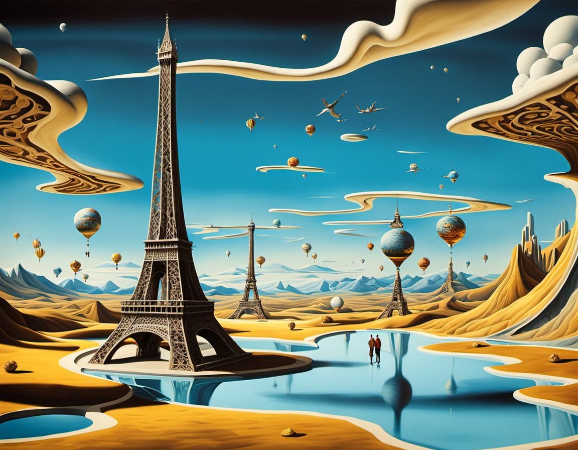 Eiffel towers - AI Generated Artwork - NightCafe Creator