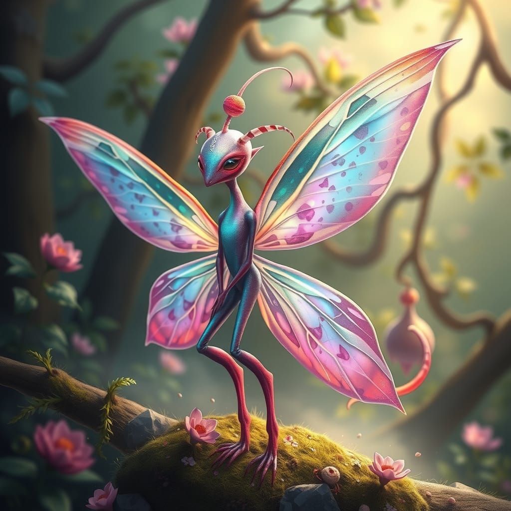 Iridescent Berry Monster Foo - Surreal Iridescent Creature i...