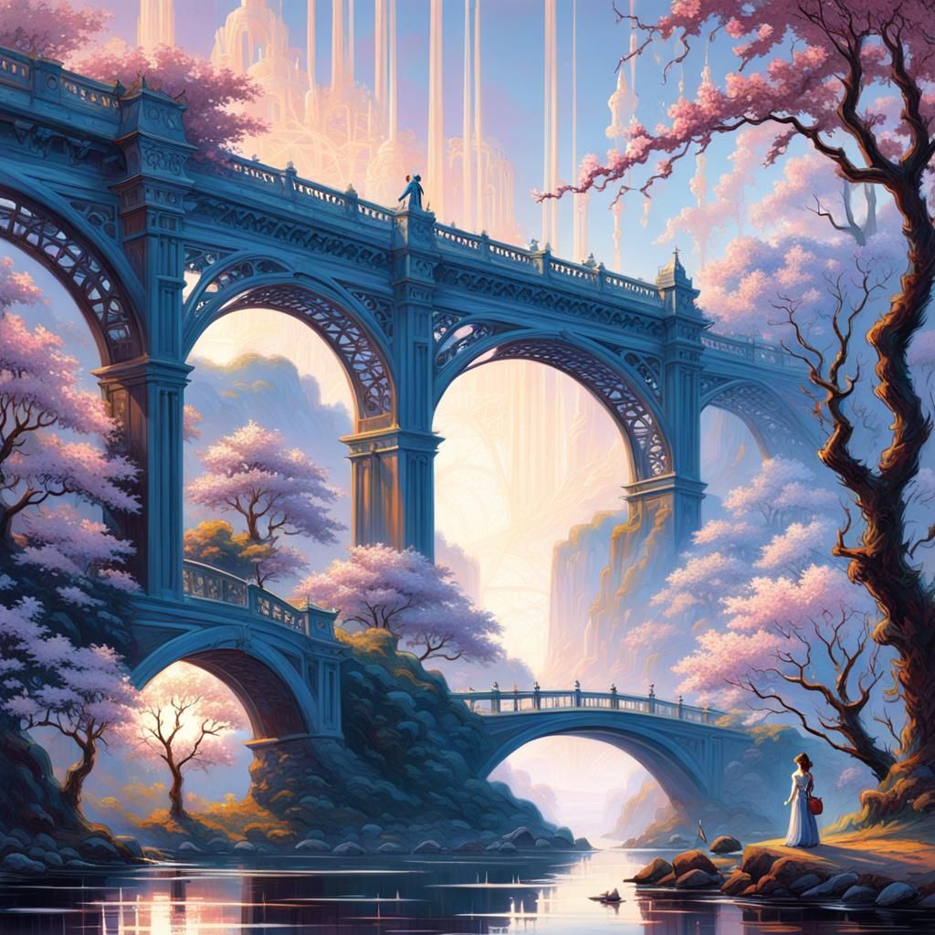 The silver bridge - AI Generated Artwork - NightCafe Creator