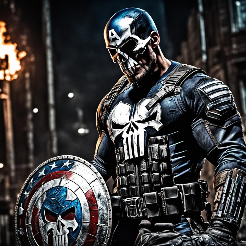 Captain Punisher - AI Generated Artwork - NightCafe Creator