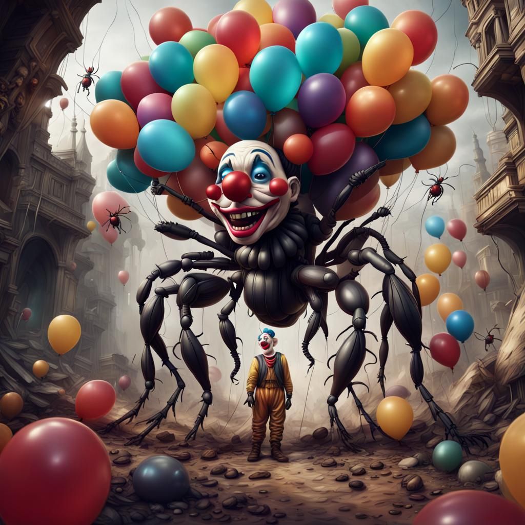 A large balloon ant-clown - AI Generated Artwork - NightCafe Creator