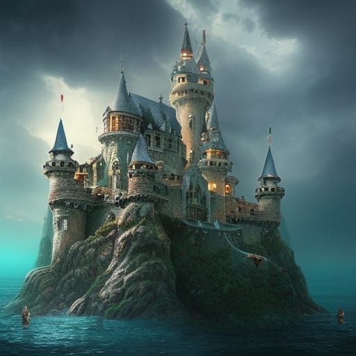 Seaside Castle - AI Generated Artwork - NightCafe Creator