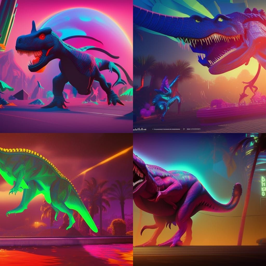 T-rex disco vibes - AI Generated Artwork - NightCafe Creator