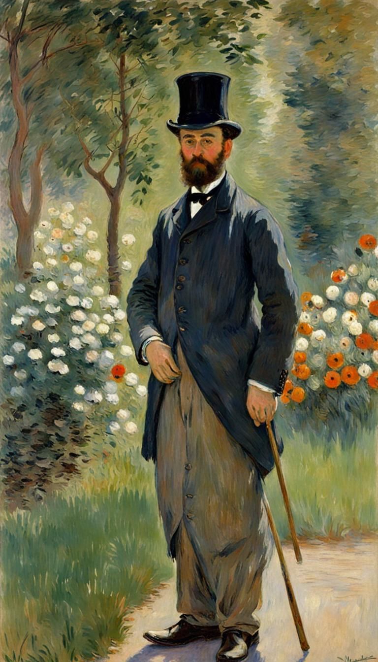 Portrait by Claude Monet - AI Generated Artwork - NightCafe Creator