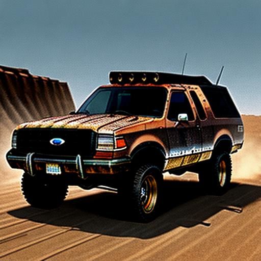 Ford Explorer XLT, Post-apocalyptic, Front View, transparent background ...