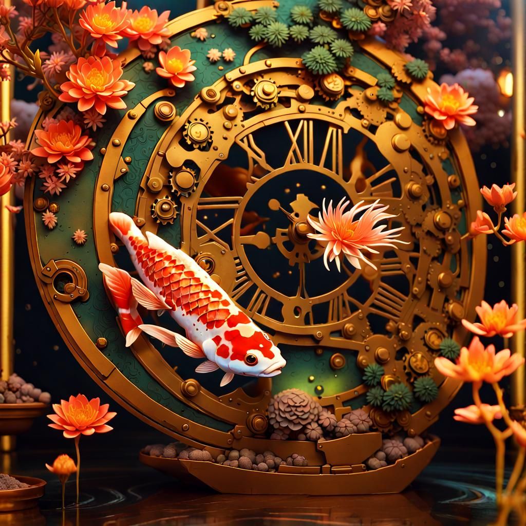Koi Timekeeper - AI Generated Artwork - NightCafe Creator