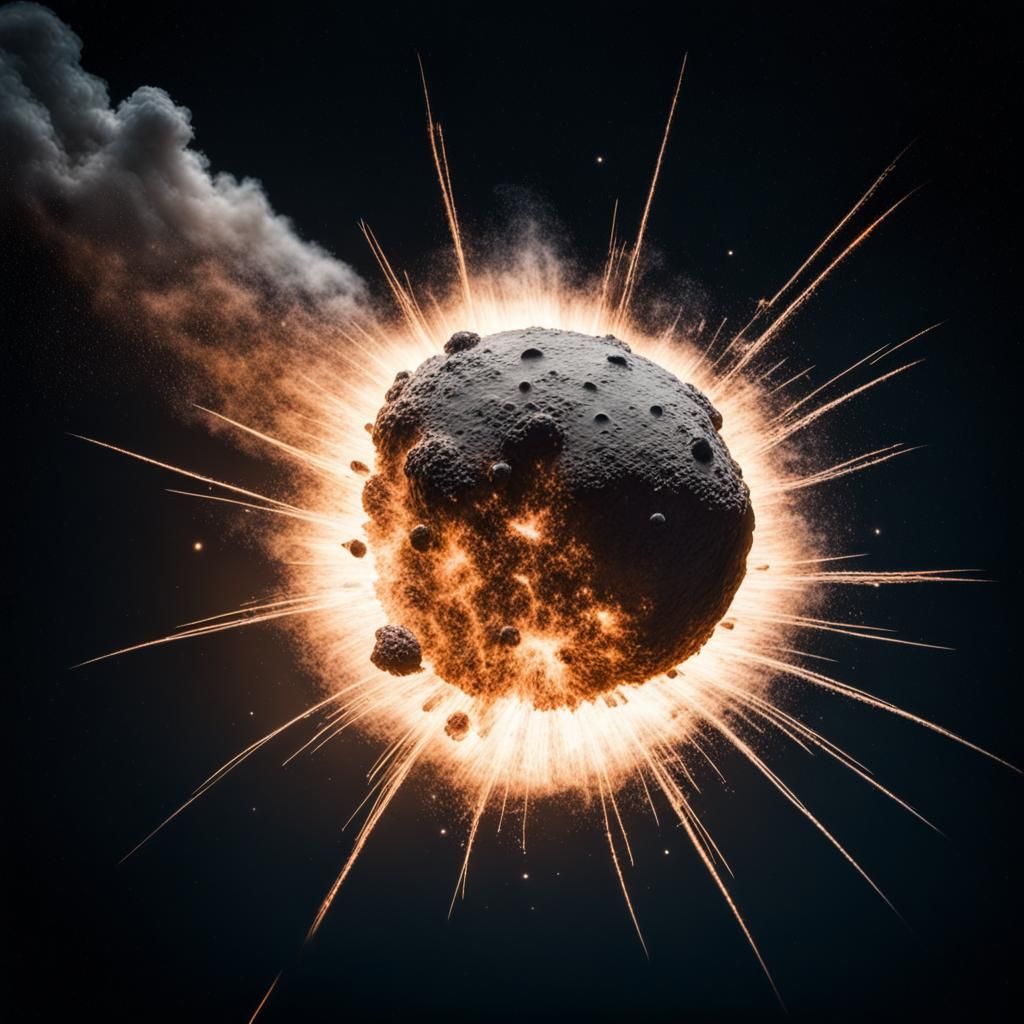 Moon destroyed - AI Generated Artwork - NightCafe Creator