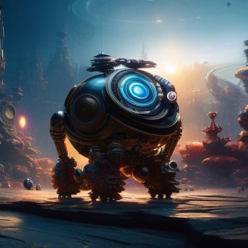 A.I-powered Giant Snail Bot - AI Generated Artwork - NightCafe Creator