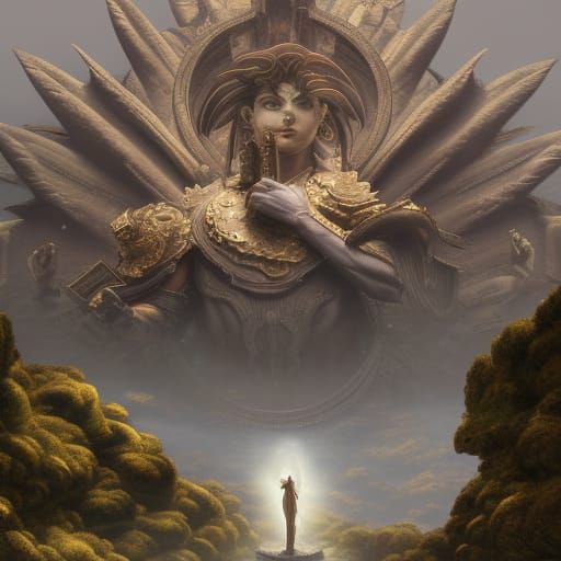 Statue Of Tokuna, The Goddess Of Judgement - AI Generated Artwork ...