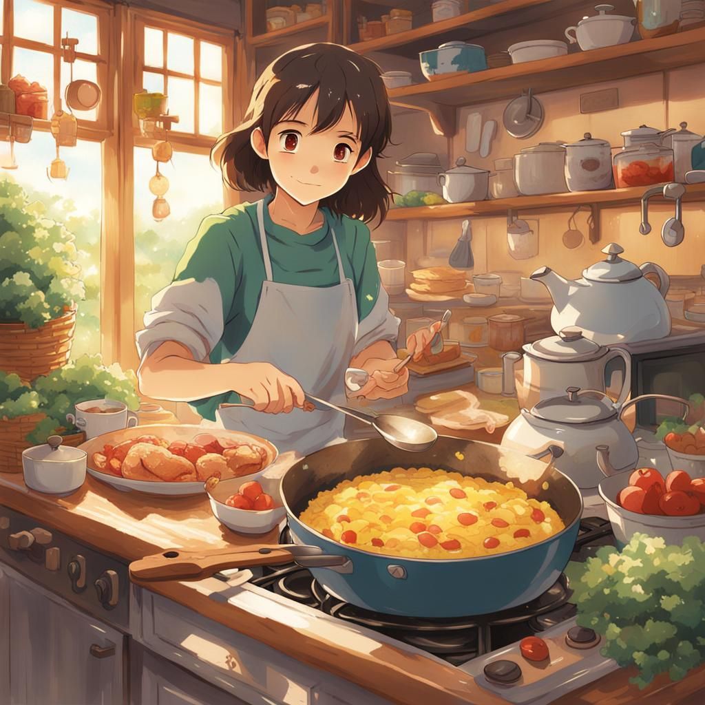 Me cooking breakfast - AI Generated Artwork - NightCafe Creator