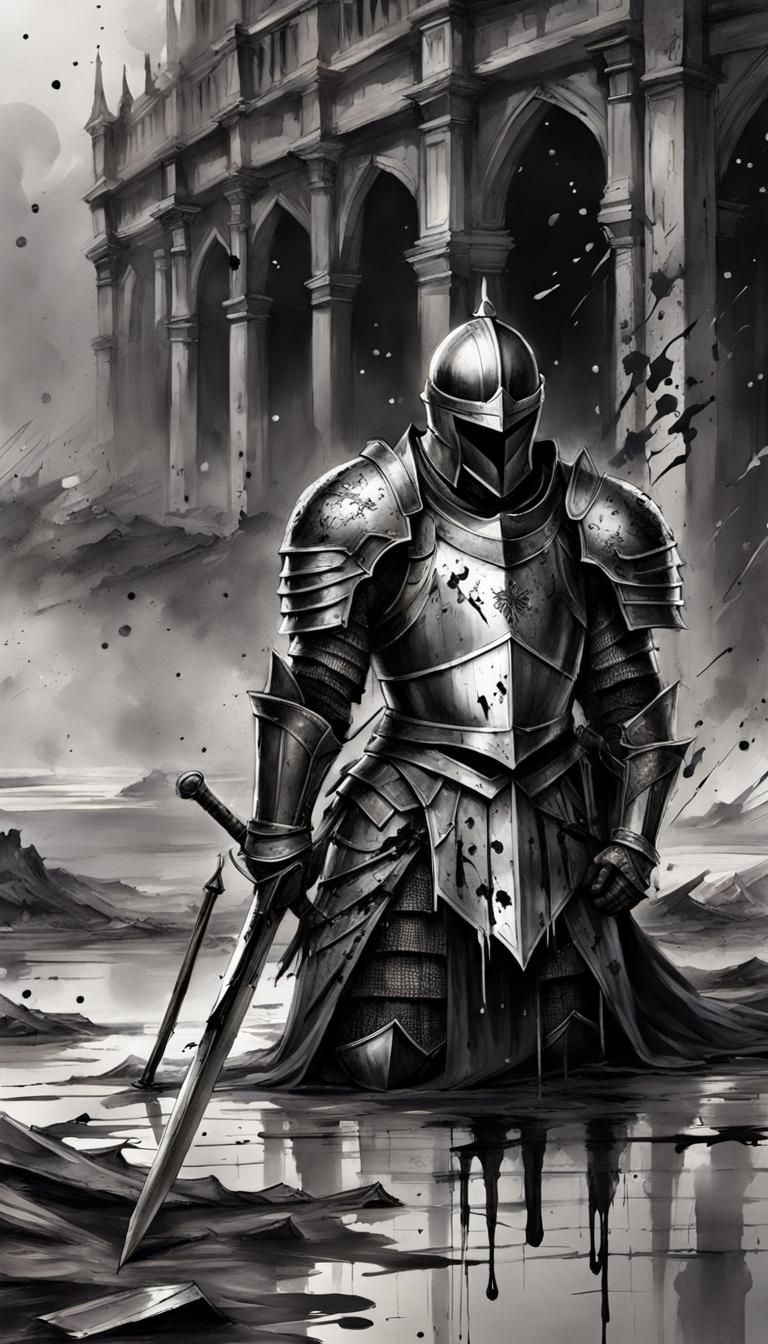 Dying knight. II - AI Generated Artwork - NightCafe Creator