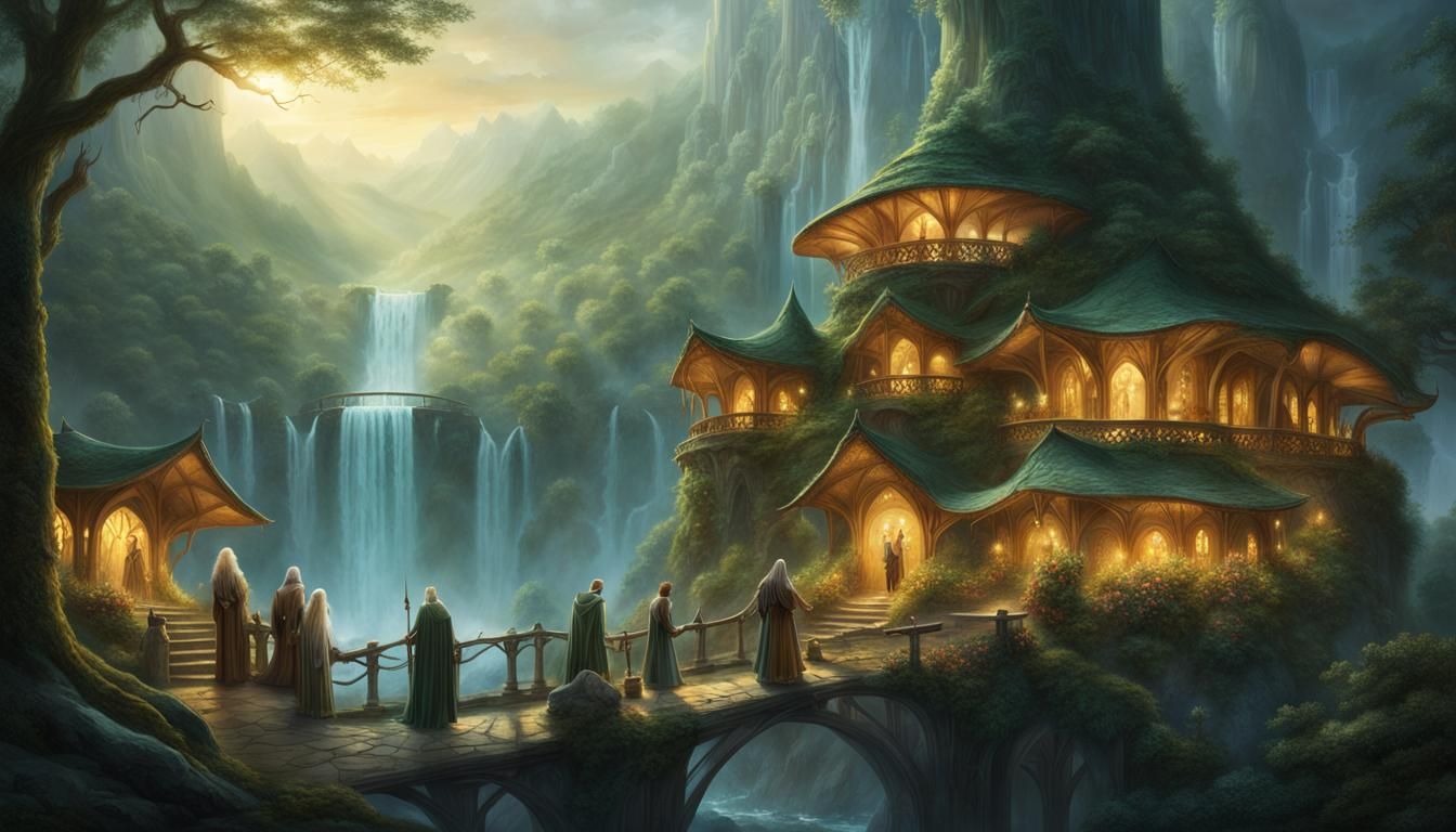 Elves of Lothlorien gather - AI Generated Artwork - NightCafe Creator