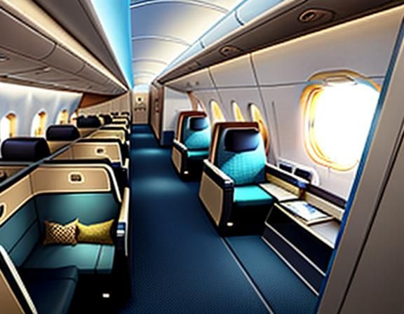 The Luxury First Class Suits Cabin In the Airplane - AI Generated ...
