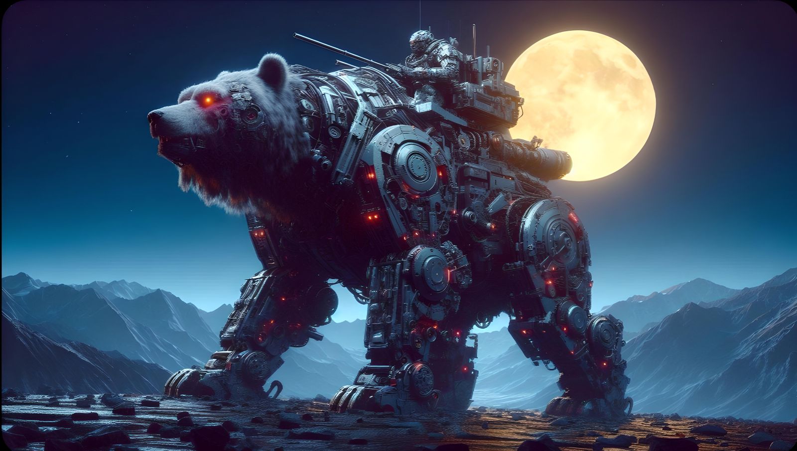 Mech bear - AI Generated Artwork - NightCafe Creator