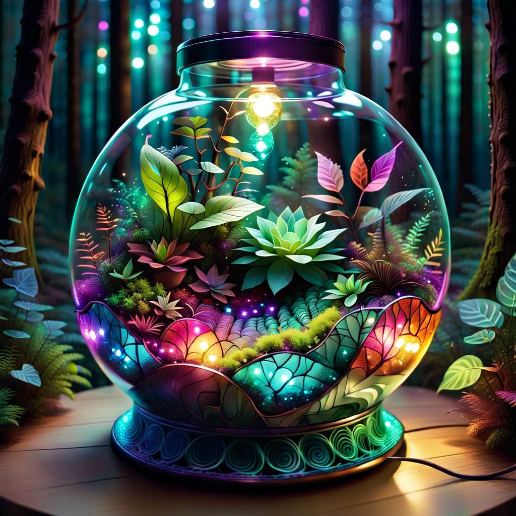 Colorful Terrarium - AI Generated Artwork - NightCafe Creator