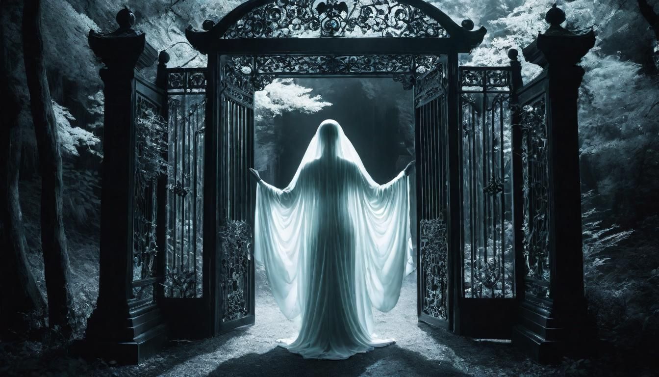 Infrared photography, apparition, ghostly , light-filled, luminous silk ...