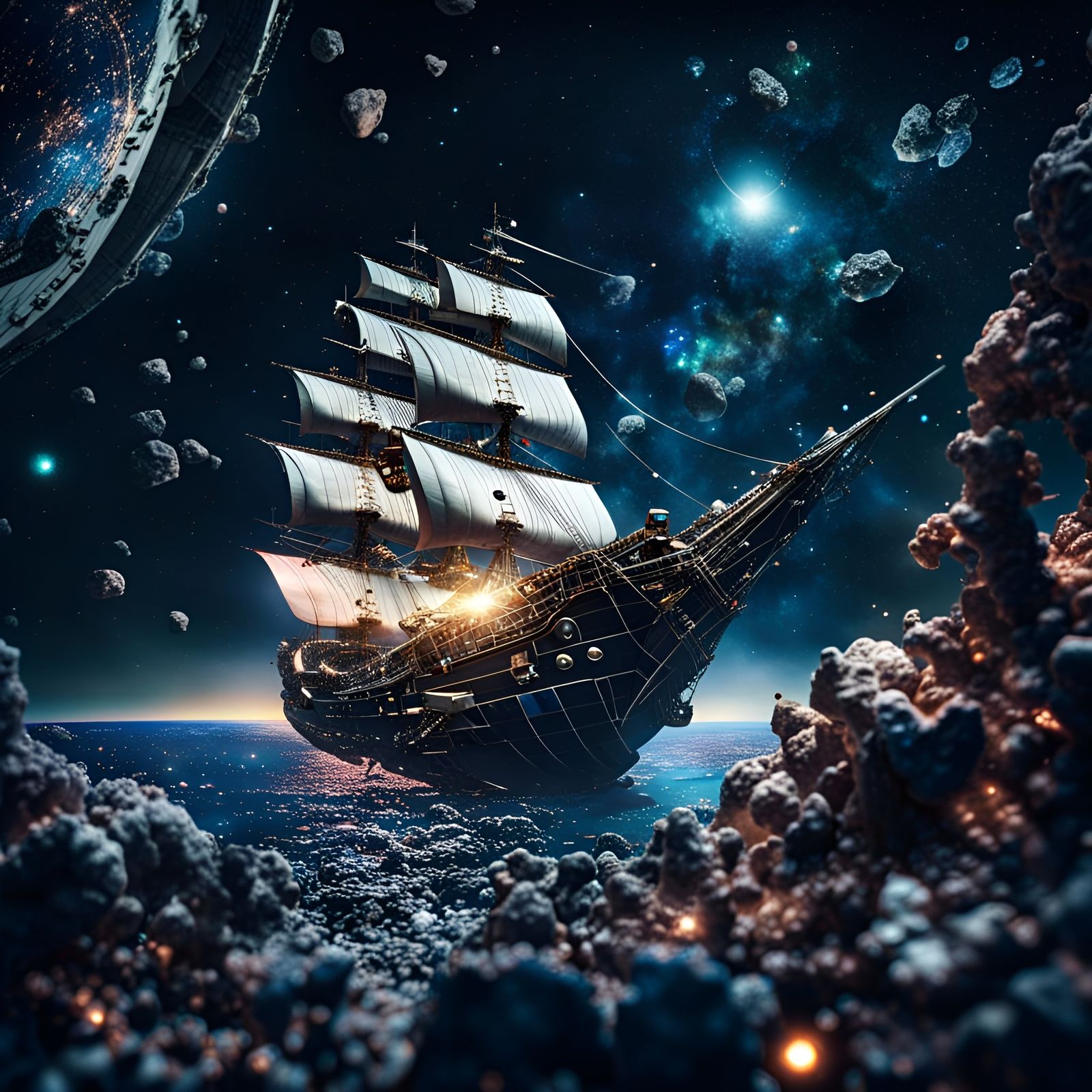Cosmic Odyssey: The Epic Journey of the Sailor Ship - AI Generated ...