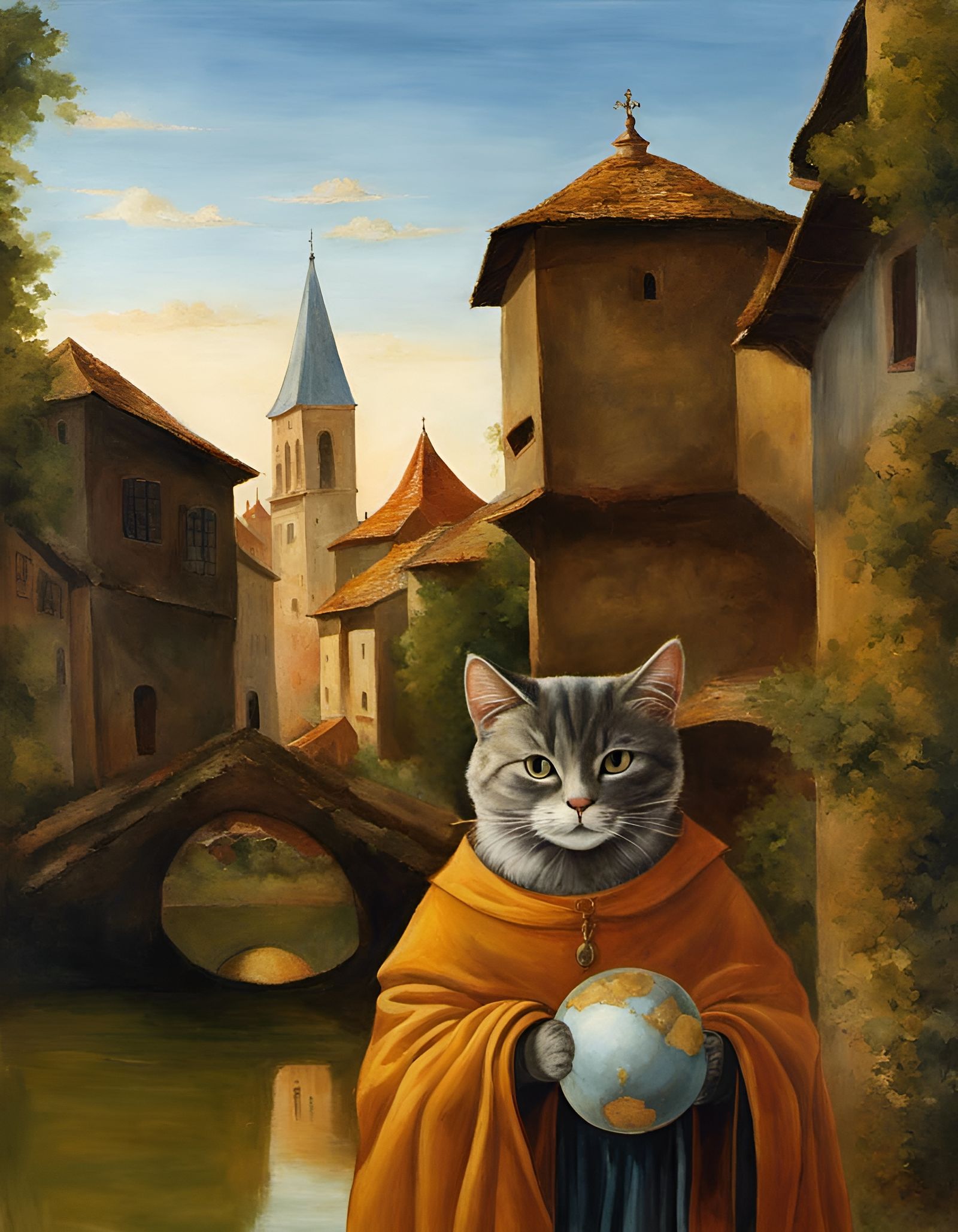 Medieval polymath cat - AI Generated Artwork - NightCafe Creator