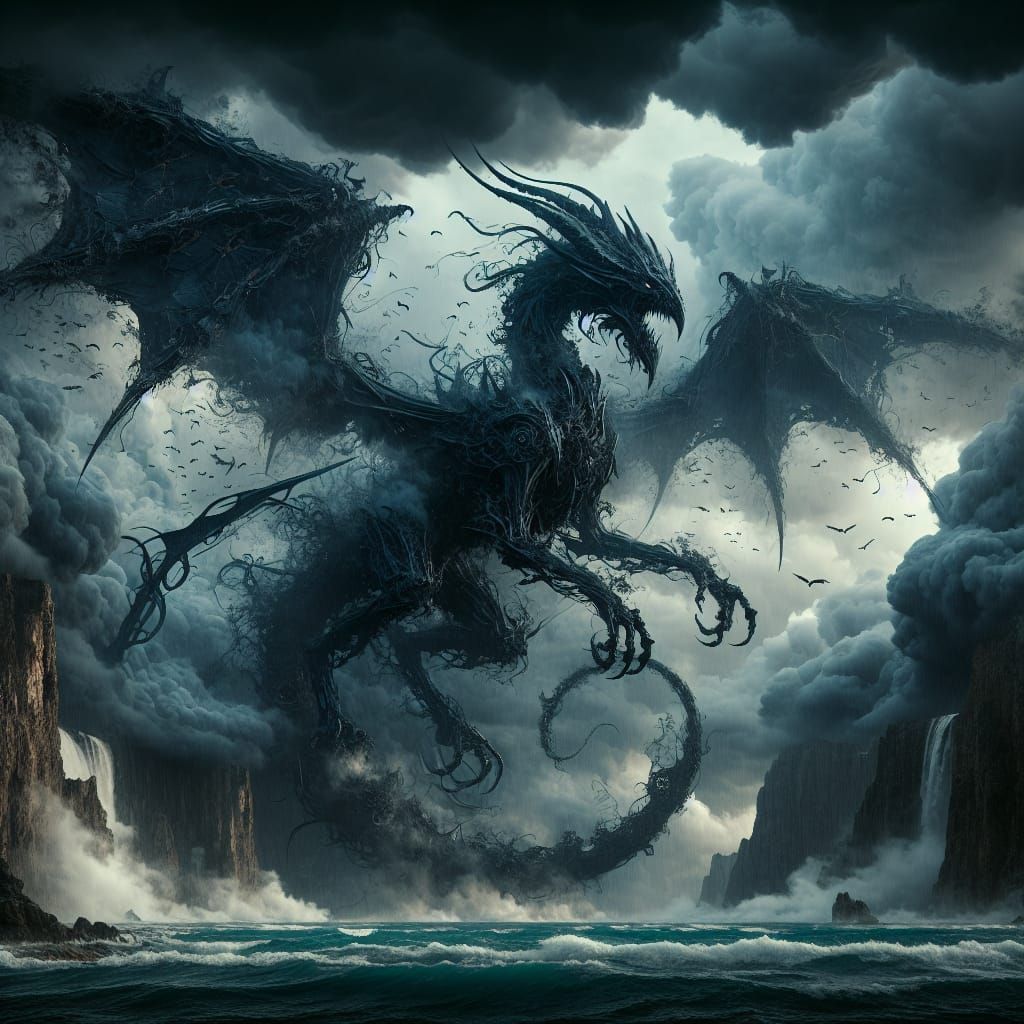 Plague Dragon - AI Generated Artwork - NightCafe Creator