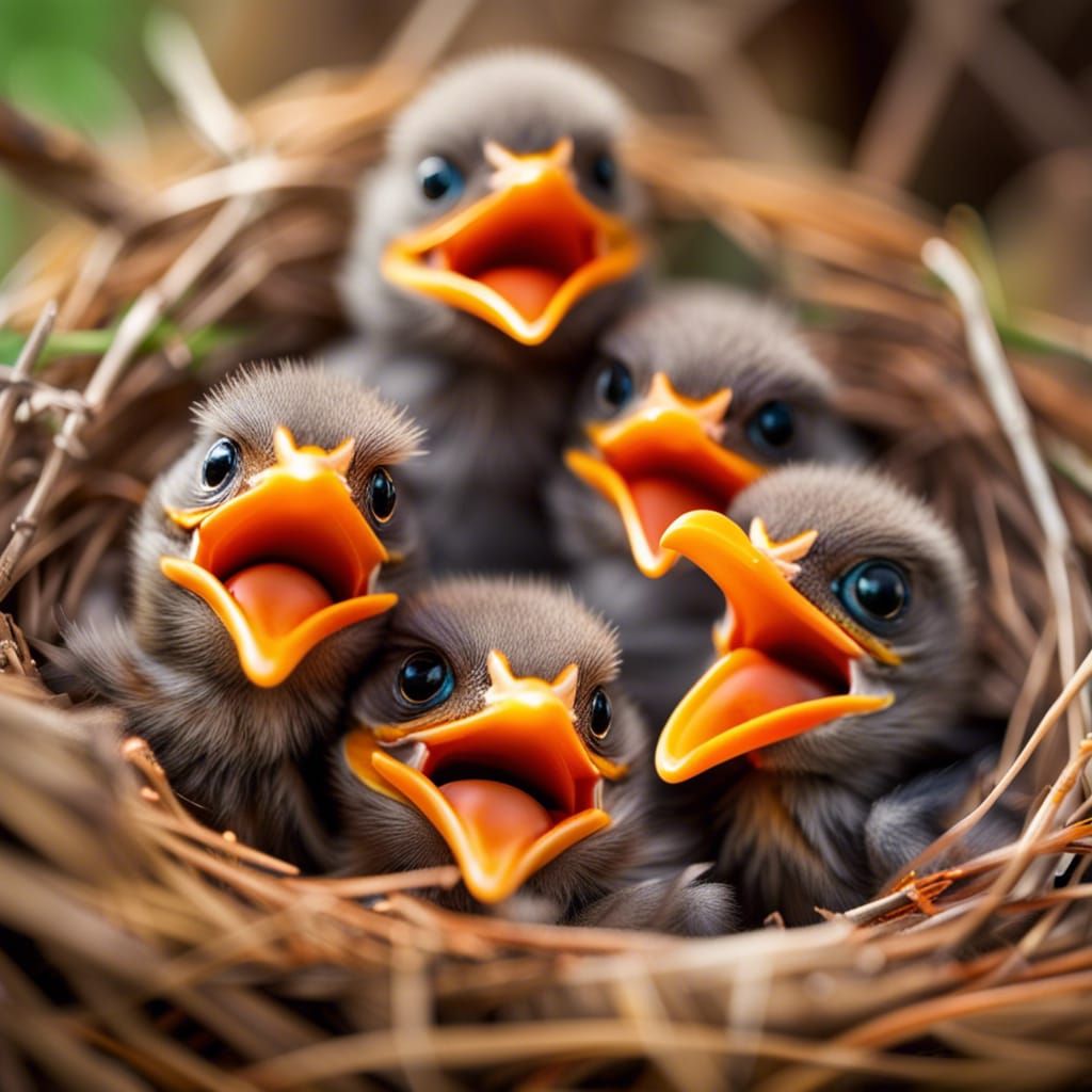 Cute Baby Birds 🐥 - AI Generated Artwork - NightCafe Creator