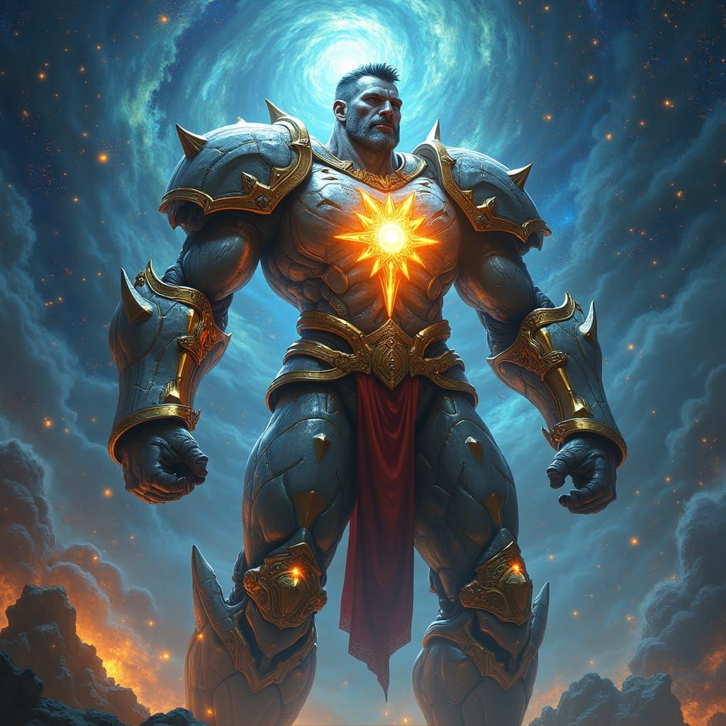 Ethereal Titan of Unyielding Strength and Dominion - AI Art