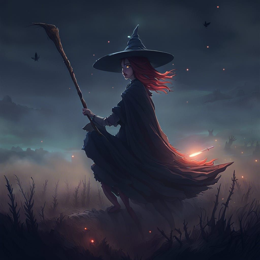 Bog Witch in Training - AI Generated Artwork - NightCafe Creator