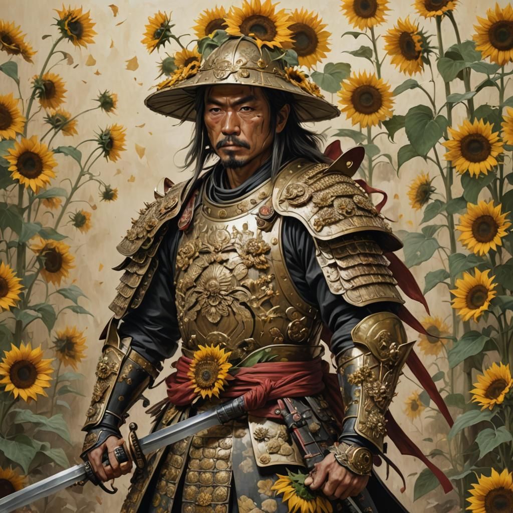 "Sunflower Samurai" epic masterpiece by Arnaldo Daguiso Guevarra - AI ...