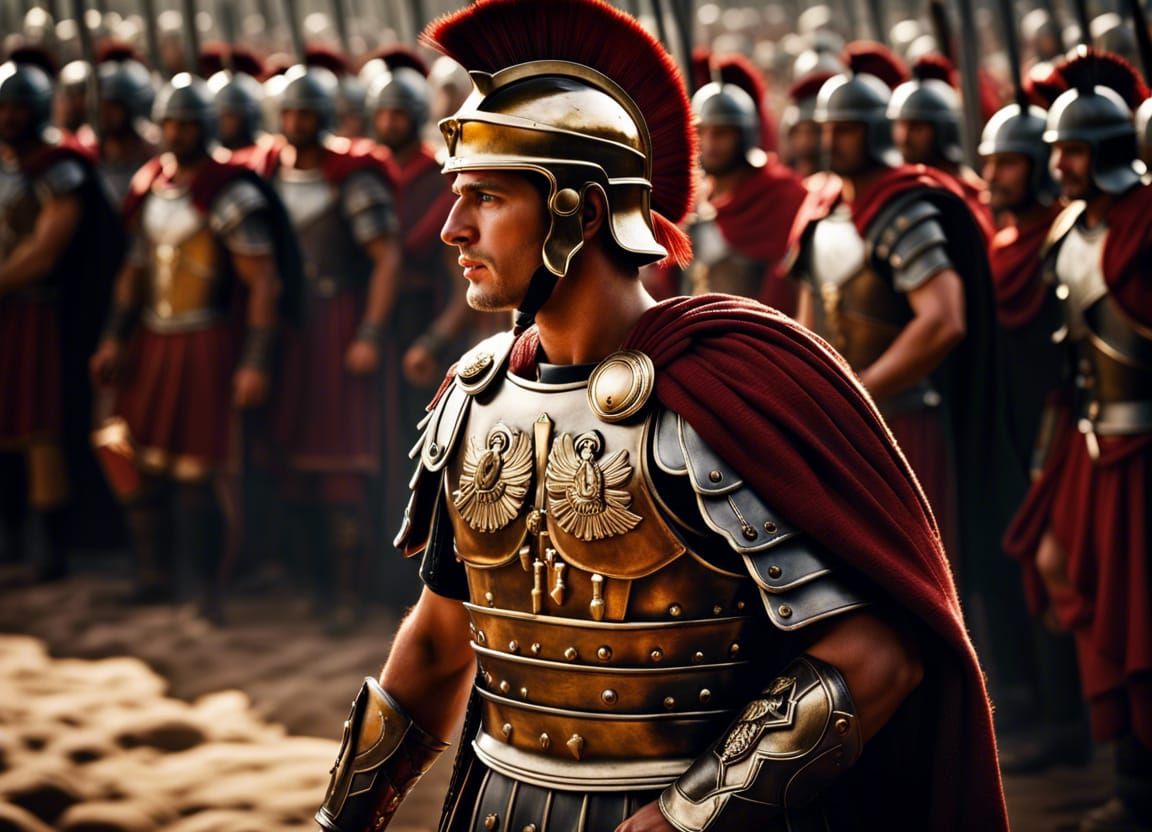 An Impressionism of a Roman Centurion for the Re-enactment of a ...