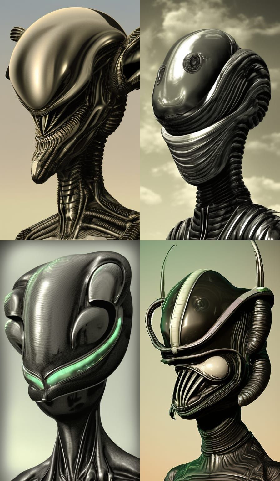 ALIEN, RETRO FUTURE, PHOTO REALISTIC VINTAGE 50S’ STYLE - AI Generated ...