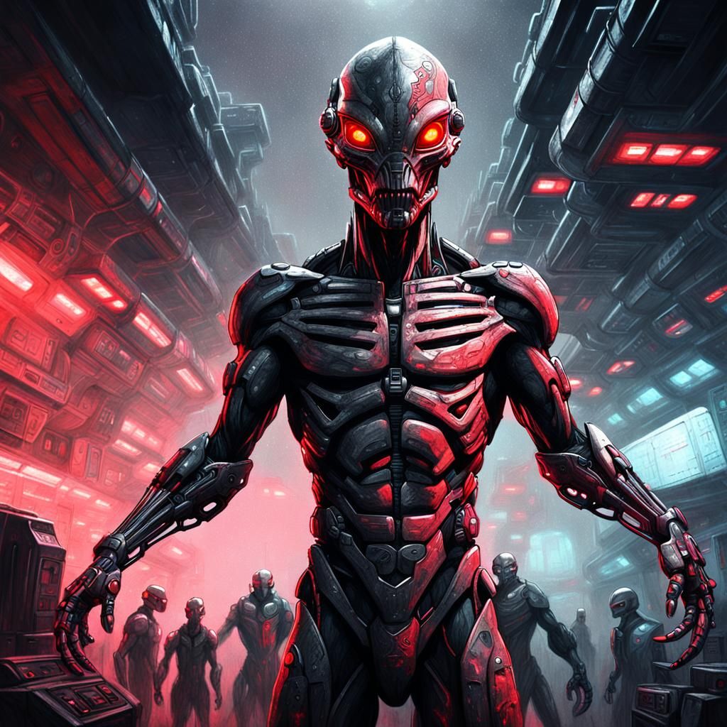 Intimidating Alien - AI Generated Artwork - NightCafe Creator