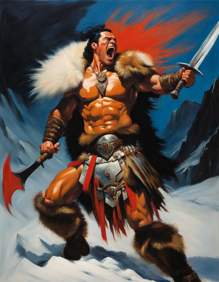 screaming barbarian - AI Generated Artwork - NightCafe Creator