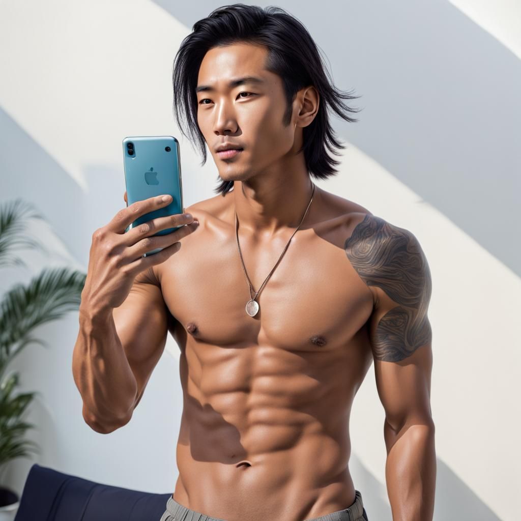 a handsome Asian young man - AI Generated Artwork - NightCafe Creator